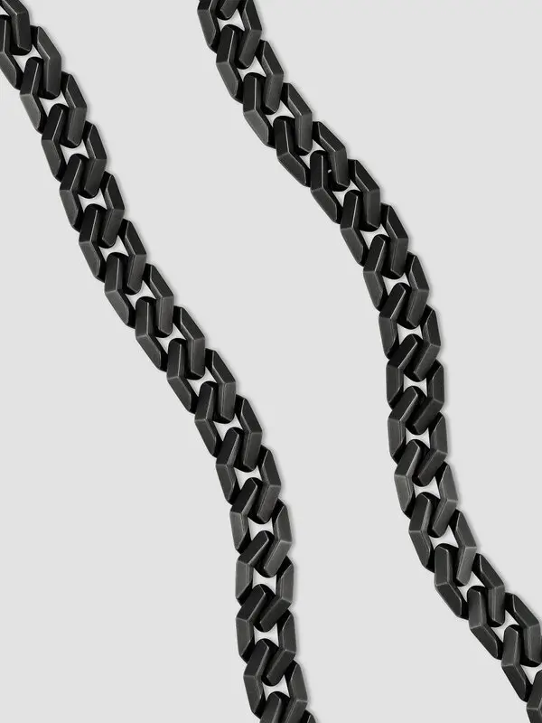 David Yurman Curb Chain Angular Link Necklace In Titanium, 11.5mm