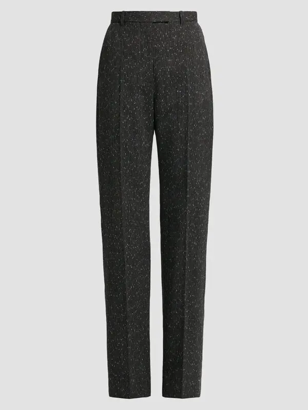 Alexander McQueen Speckled Wool Slim-fit Straight-leg Trousers