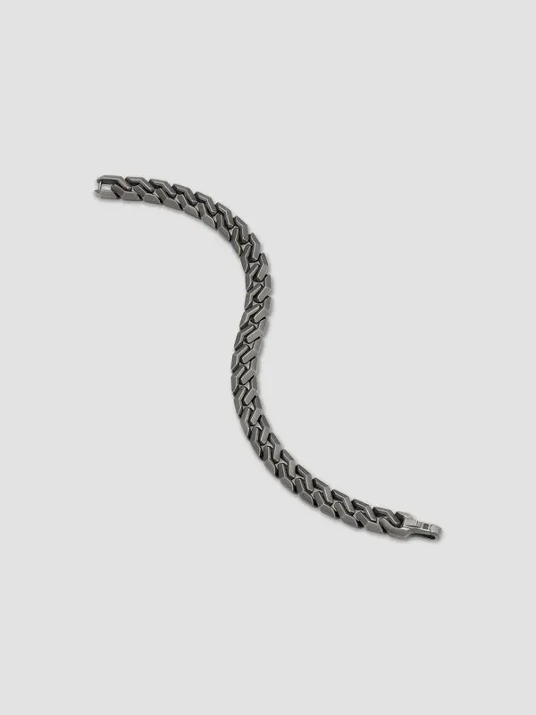 David Yurman Curb Chain Angular Link Bracelet In Titanium, 8.7mm