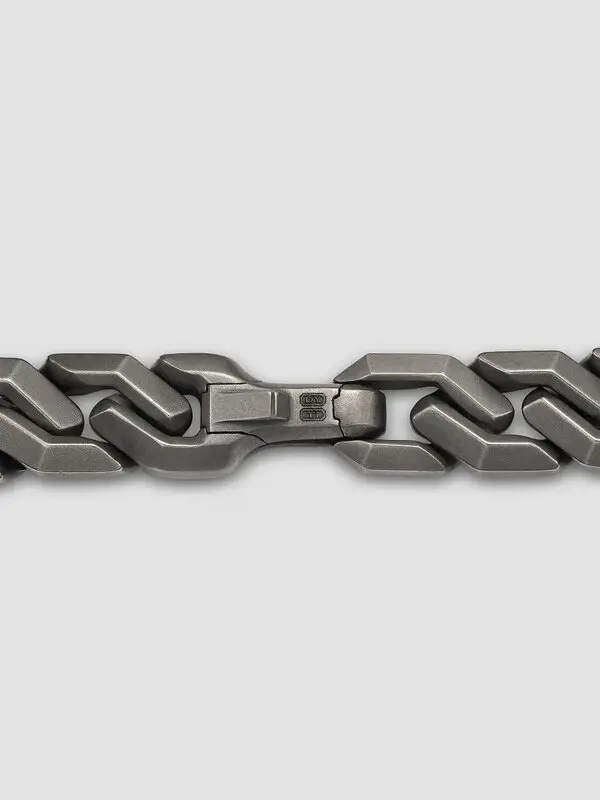 David Yurman Curb Chain Angular Link Bracelet In Titanium, 8.7mm