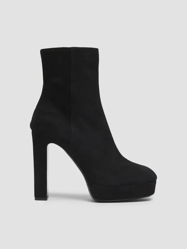JIMMY CHOO Marene 120mm Suede Platform Ankle Boots - Black