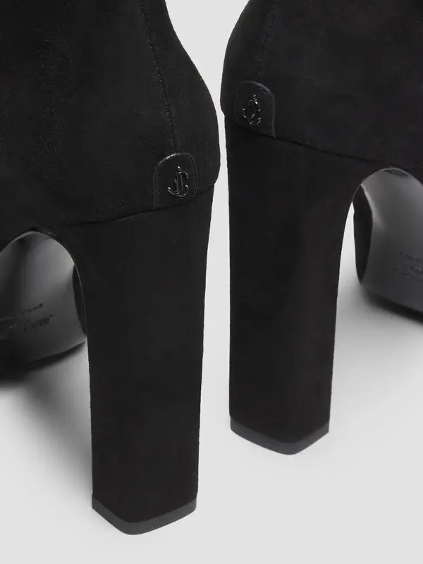 JIMMY CHOO Marene 120mm Suede Platform Ankle Boots