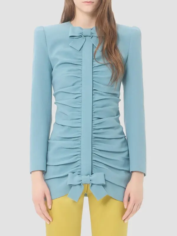 Valentino Garavani Crispy Light Wool Jacket - Azure