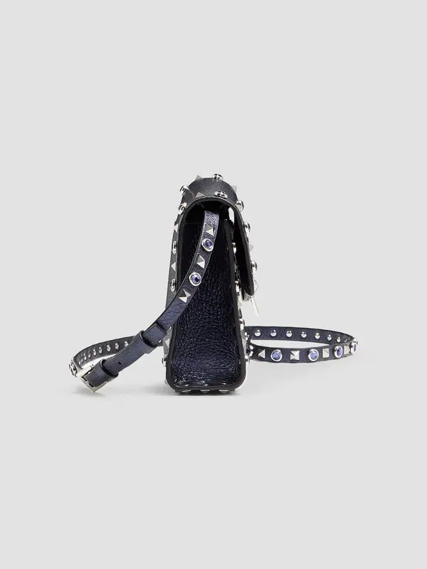 Valentino Garavani Rockstud Small Crossbody Bag In Laminated Calfskin