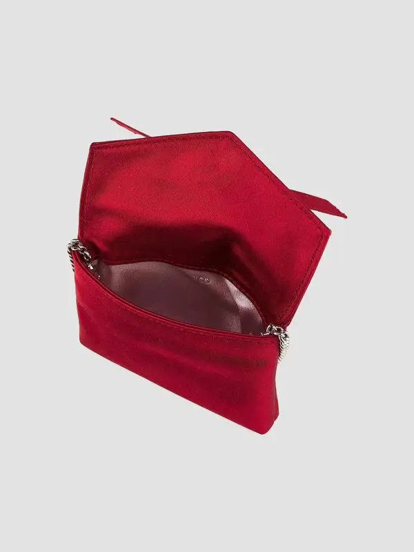 JIMMY CHOO Crystal-bow Satin Card Case