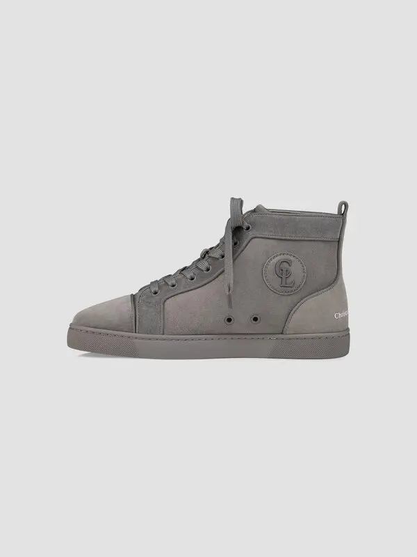 CHRISTIAN LOUBOUTIN Louis Canopy Suede High-top Sneakers