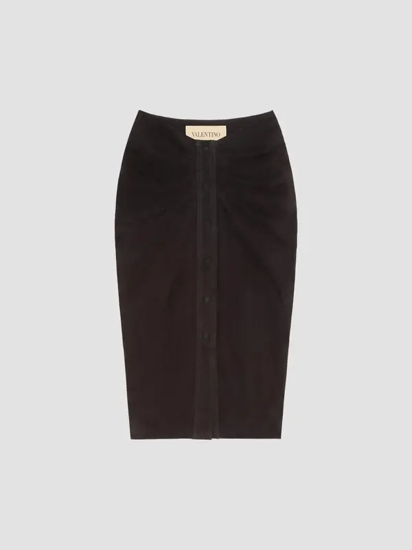 Valentino Garavani Suede Skirt - Black