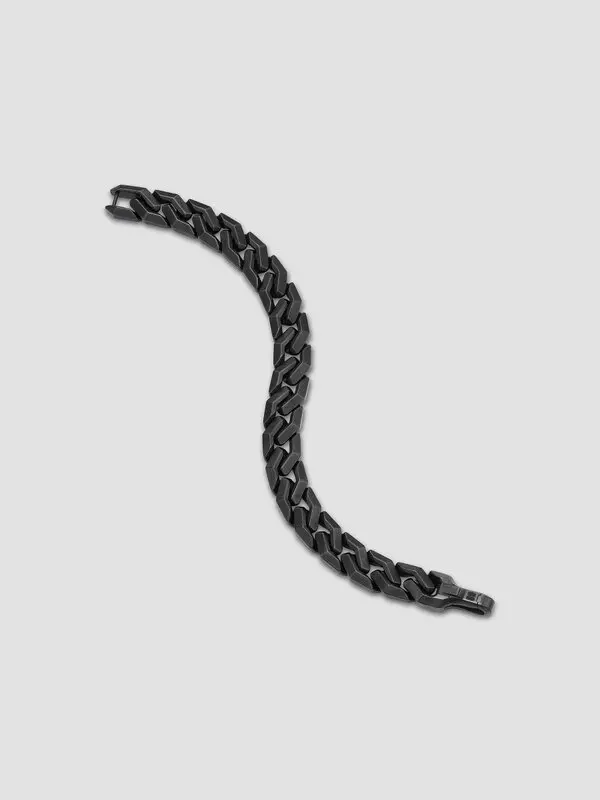 David Yurman Curb Chain Angular Link Bracelet In Titanium, 11.5mm