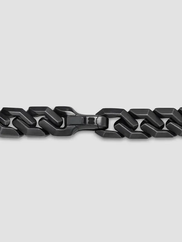 David Yurman Curb Chain Angular Link Bracelet In Titanium, 11.5mm