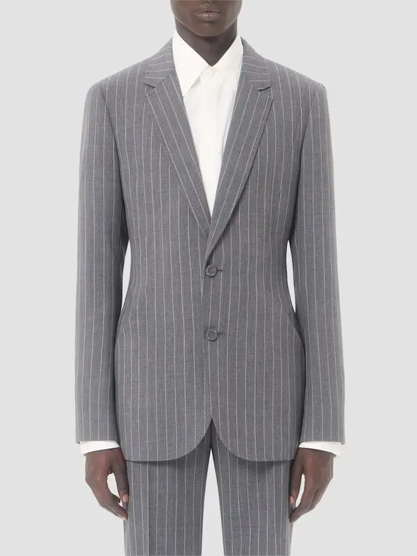 Valentino Garavani Single-breasted Jacket In Pinstripe Wool