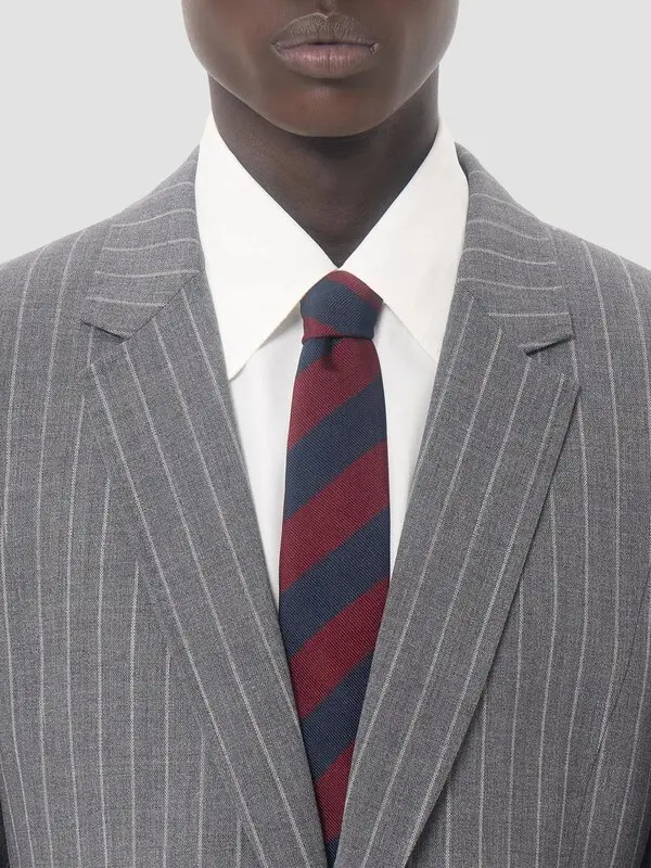 Valentino Garavani Single-breasted Jacket In Pinstripe Wool
