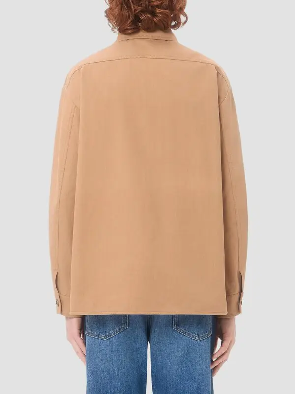 Valentino Garavani Cotton Gabardine Shirt Jacket With Vlogo