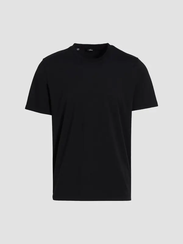 SAKS FIFTH AVENUE Foundation Cotton T-shirt - Black