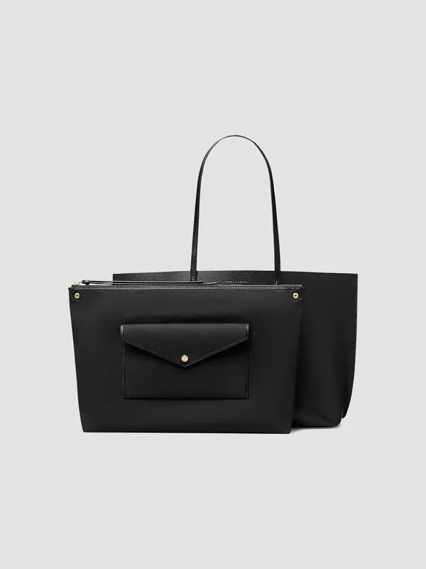 Tory Burch Perry Logo Leather Tote Bag