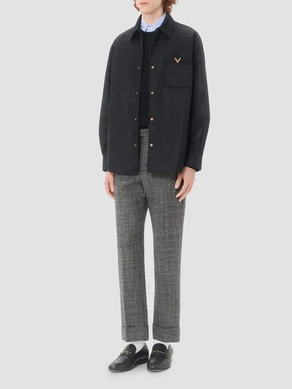 Valentino Garavani Nylon Shirt Jacket With Vgold