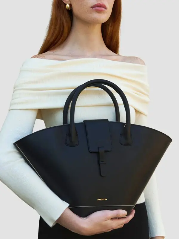 PARIS/64 Lumière Leather Tote Bag - Black