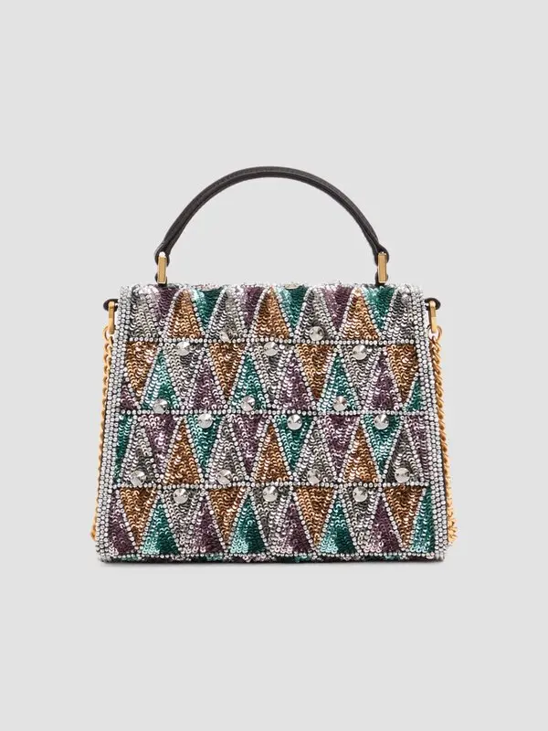 Valentino Garavani Vsling Mini Embroidered Top Handle Bag - Multicolor