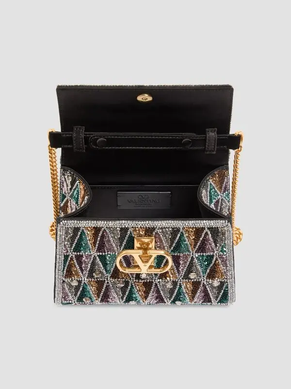 Valentino Garavani Vsling Mini Embroidered Top Handle Bag - Multicolor