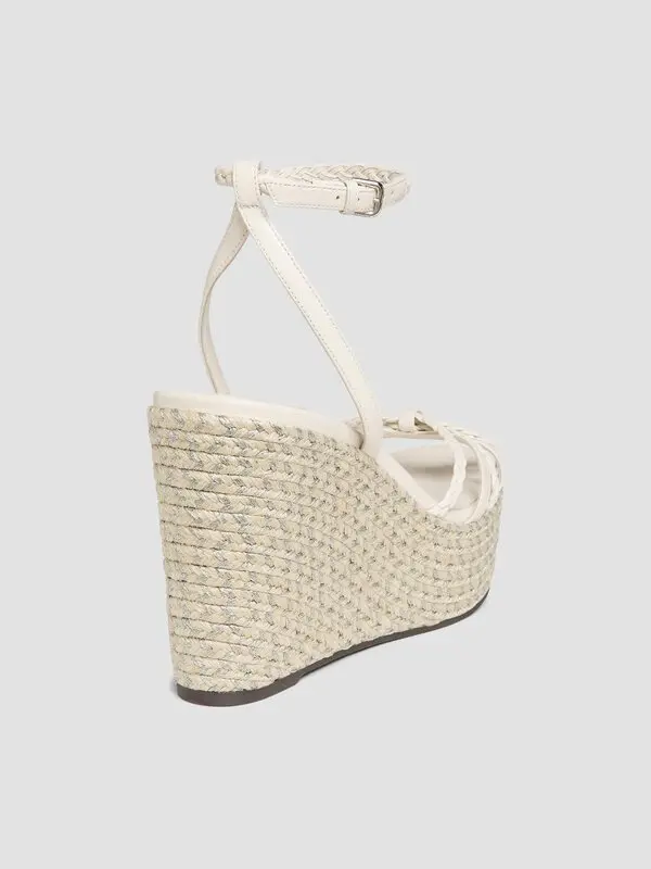 JIMMY CHOO Dree 100mm Leather Wedge Sandals