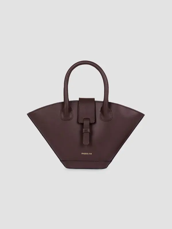 PARIS/64 Lumière Mini Leather Top Handle Bag - Brown