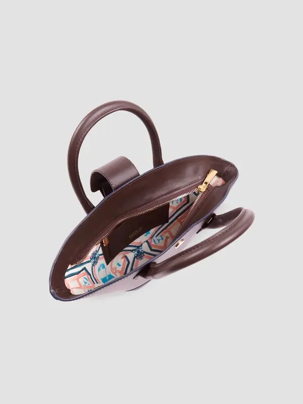 PARIS/64 Lumière Mini Leather Top Handle Bag - Brown