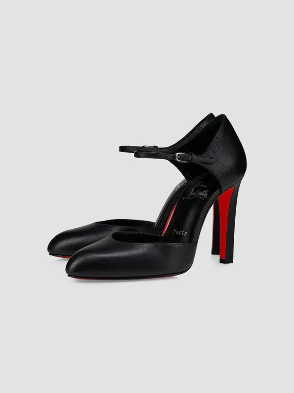 CHRISTIAN LOUBOUTIN Fanny Demie 100mm Leather Heels