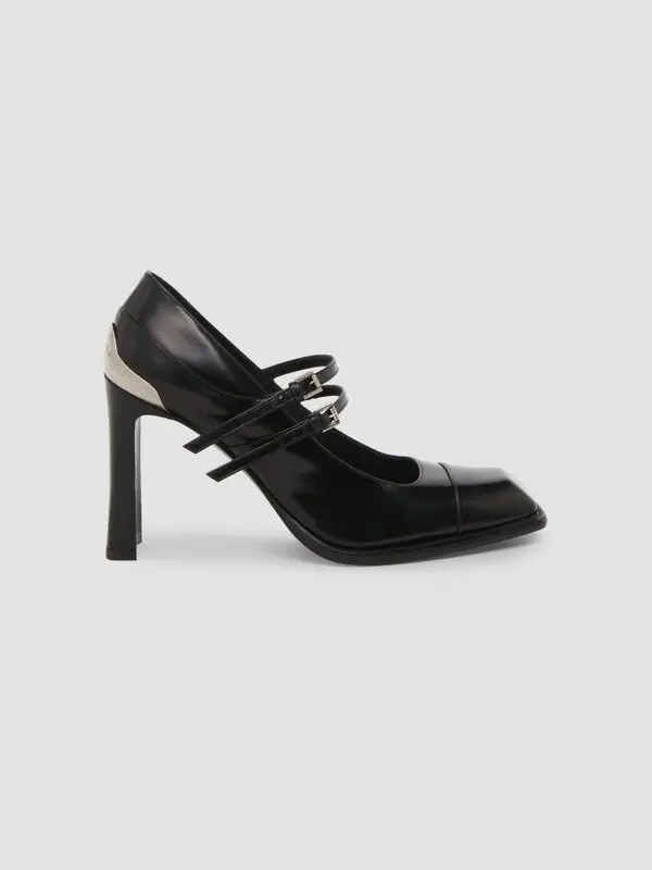 Alexander McQueen Niko 95mm Mary Jane Leather Pumps