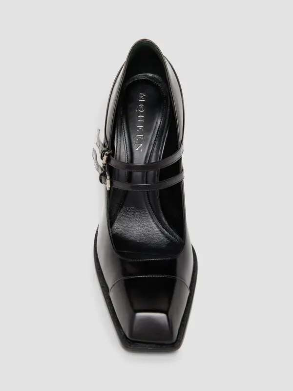 Alexander McQueen Niko 95mm Mary Jane Leather Pumps
