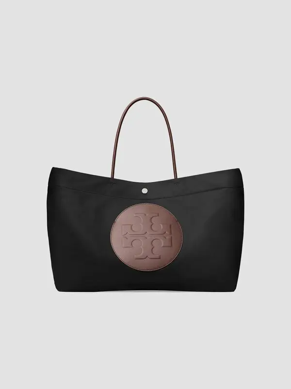 Tory Burch Ella Logo Reversible Tote Bag - Black