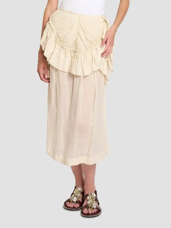 Dries Van Noten Shelby Ruffled Layered Skirt