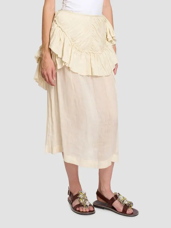 Dries Van Noten Shelby Ruffled Layered Skirt