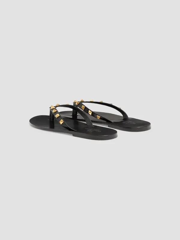 Valentino Garavani Rockstud Kidskin Flip Flops