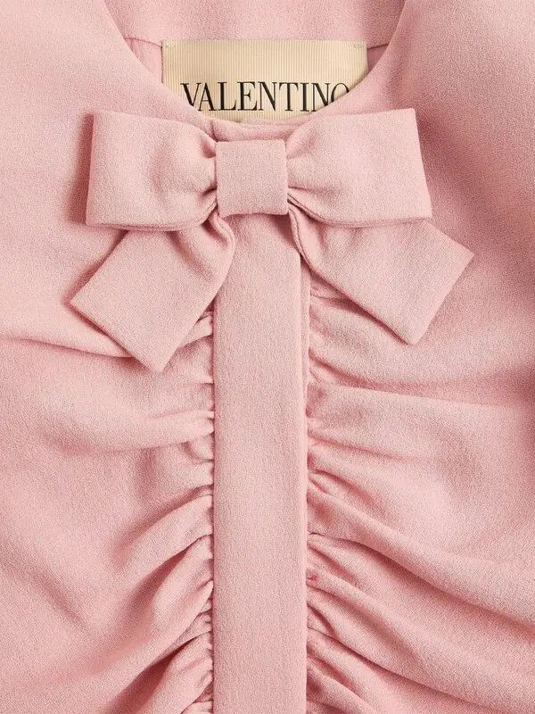 Valentino Garavani Cropped Jacket In Crispy Light Wool