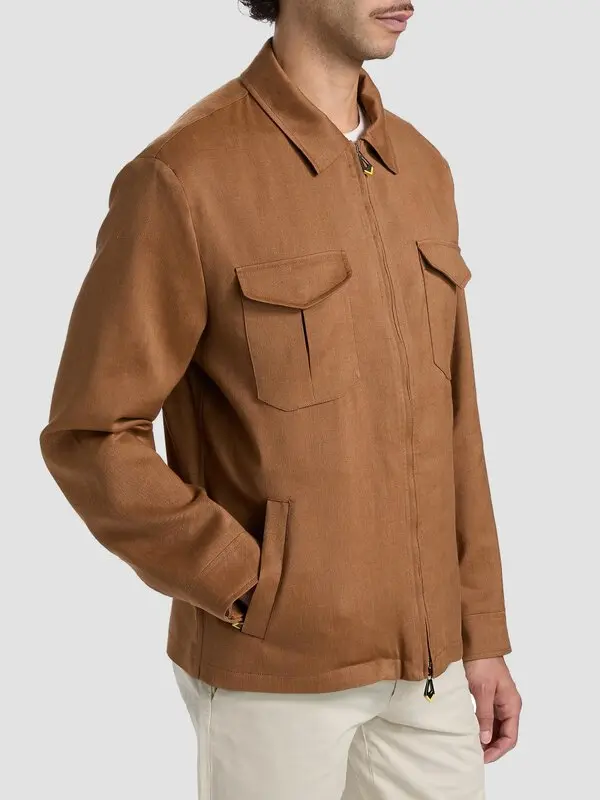 SARTORIO NAPOLI Joly Linen-wool-mohair Jacket