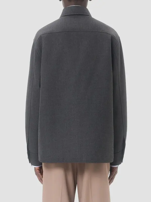 Valentino Garavani Shirt Jacket In Nylon Gabardine With Vgold