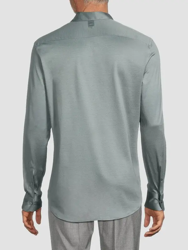 Canali Jersey Sport Shirt - Green