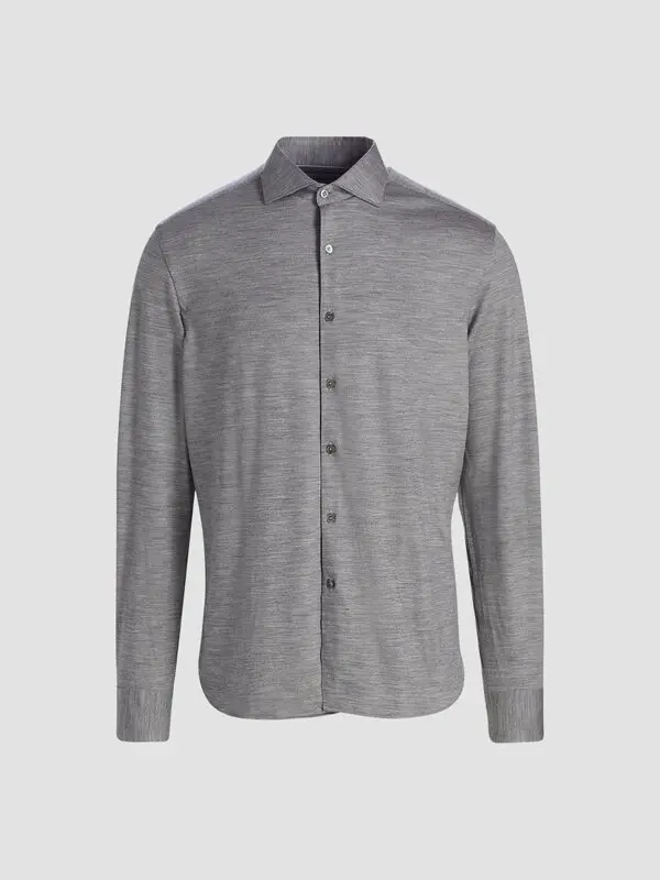 Canali Jersey Sport Shirt - Grey