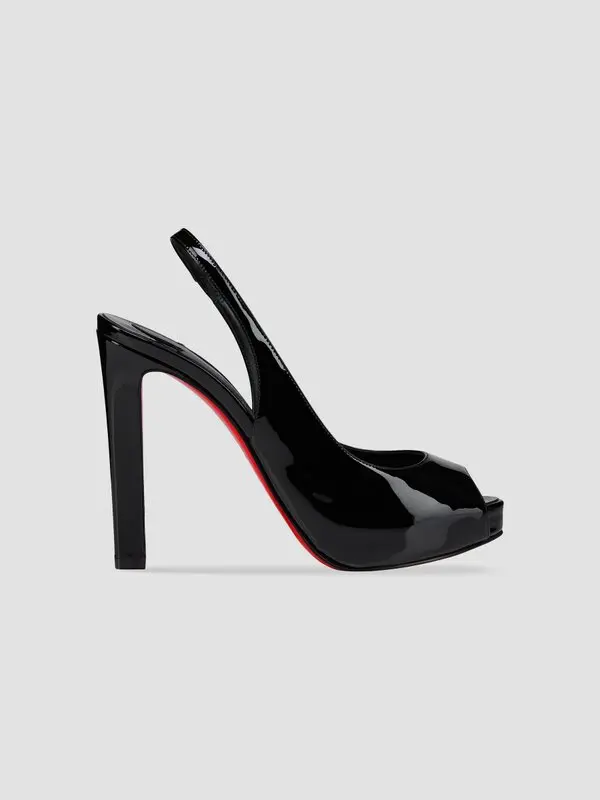 CHRISTIAN LOUBOUTIN Lady Fanny 120mm Leather Sandals - Black