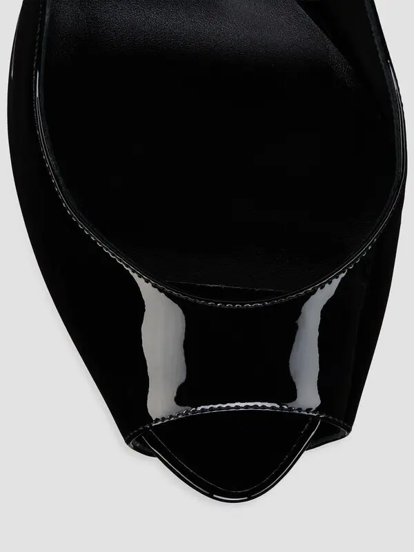 CHRISTIAN LOUBOUTIN Lady Fanny 120mm Leather Sandals - Black