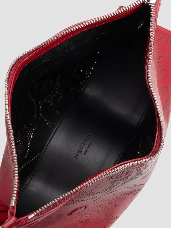 Alexander McQueen Mana Laser-cut Leather Clutch