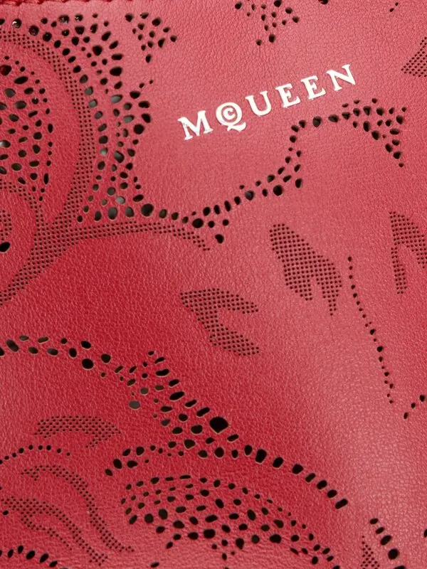 Alexander McQueen Mana Laser-cut Leather Clutch