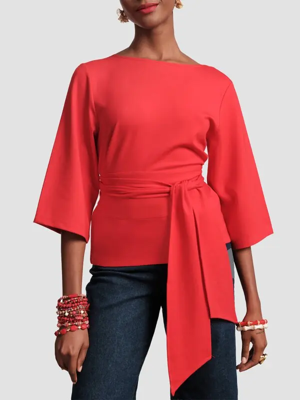 FRANCES VALENTINE Whitney Wrap Top