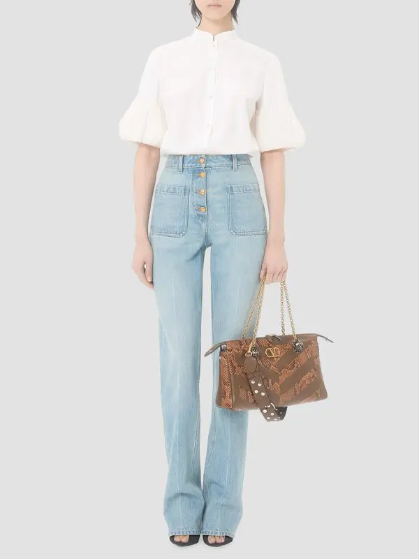 Valentino Garavani Embroidered Cotton Poplin Shirt