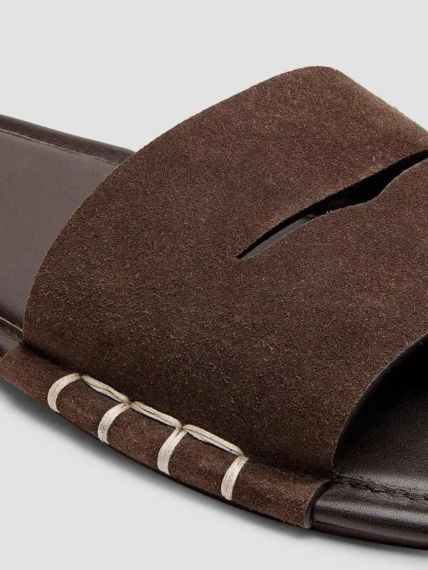 JW Anderson Penny Slot Suede Sandals