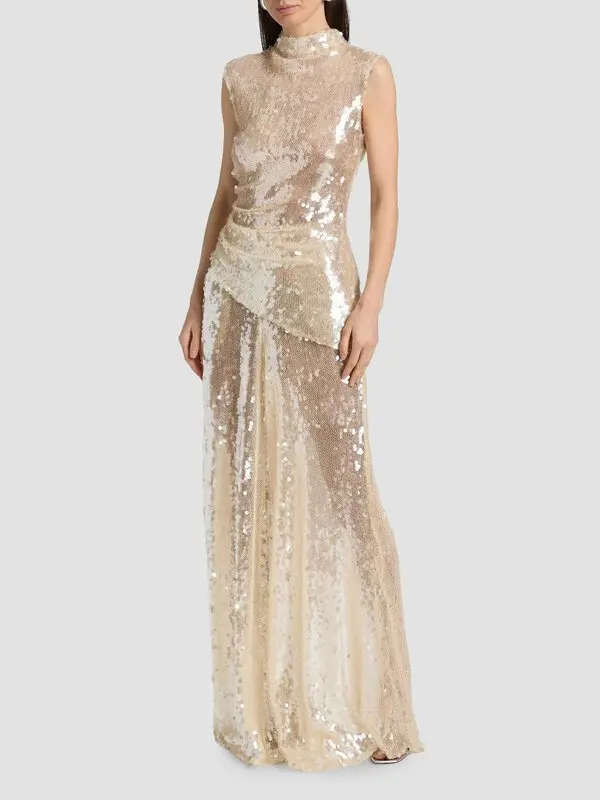 Lapointe Sequined Wide-leg Pants