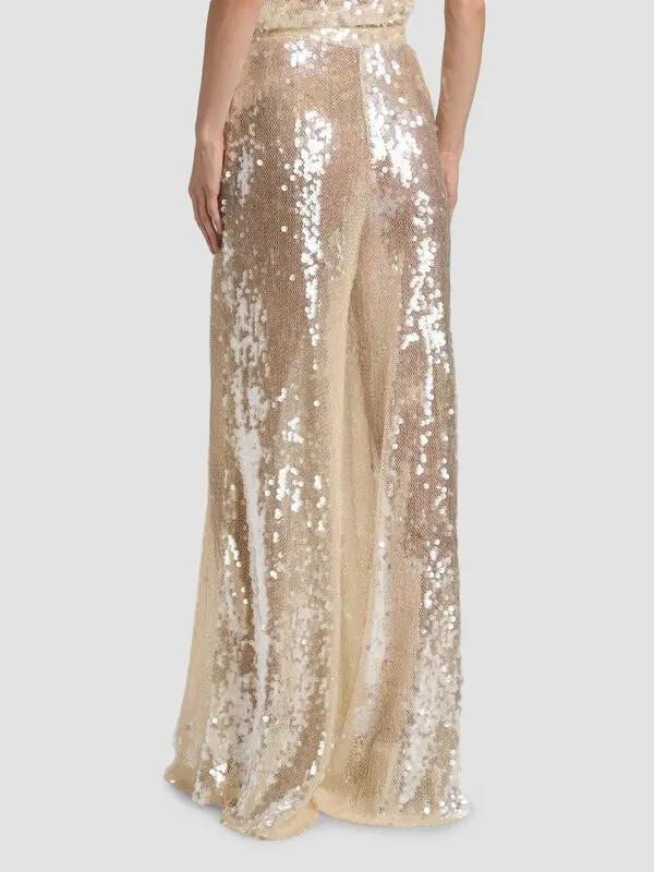 Lapointe Sequined Wide-leg Pants