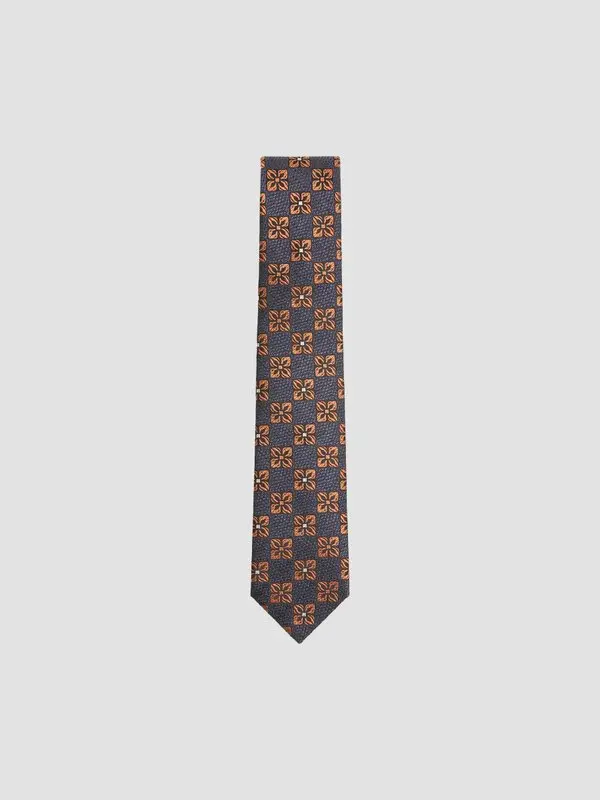 Valentino Garavani Valentie Silk And Jacquard Tie With Design