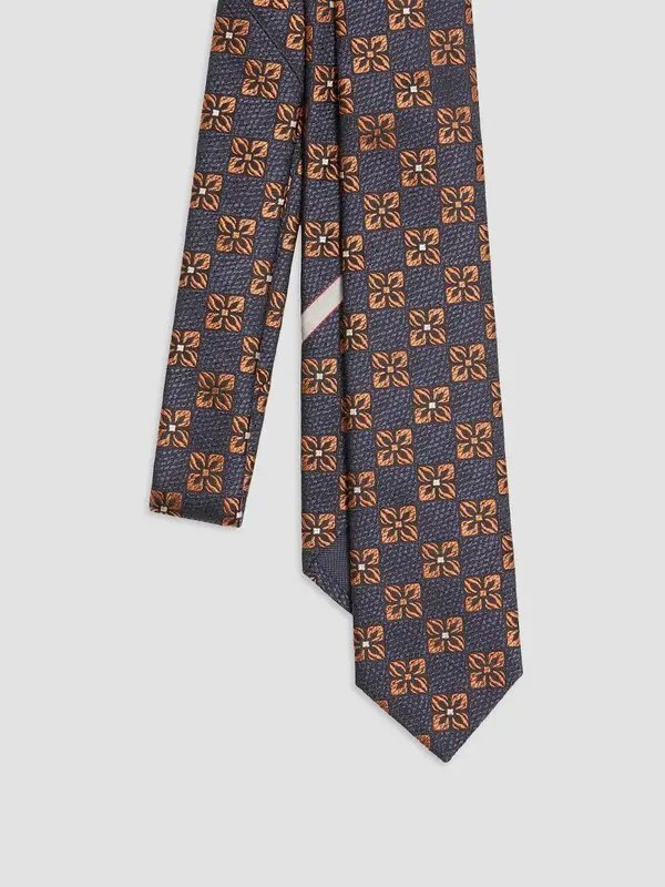 Valentino Garavani Valentie Silk And Jacquard Tie With Design
