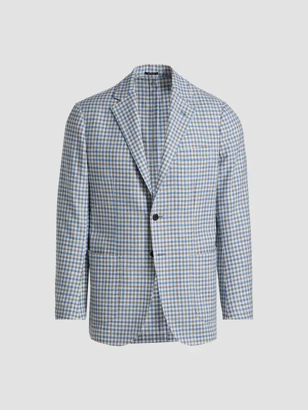 SARTORIO NAPOLI Gingham Wool-blend Sport Coat