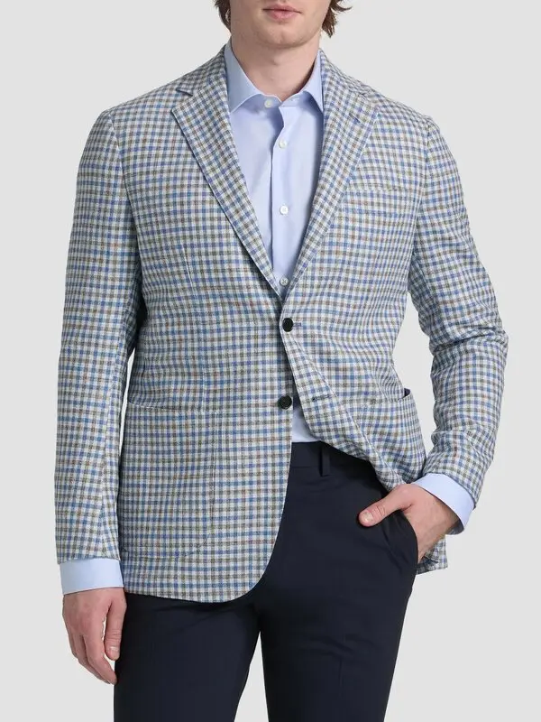 SARTORIO NAPOLI Gingham Wool-blend Sport Coat